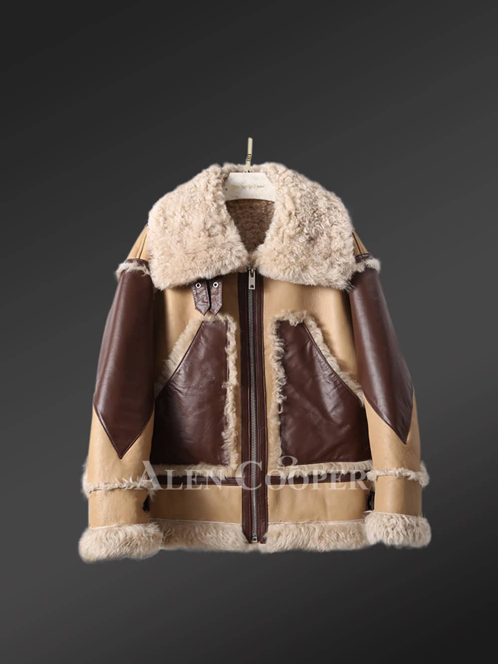 Sheepskin shearling Crop jacket