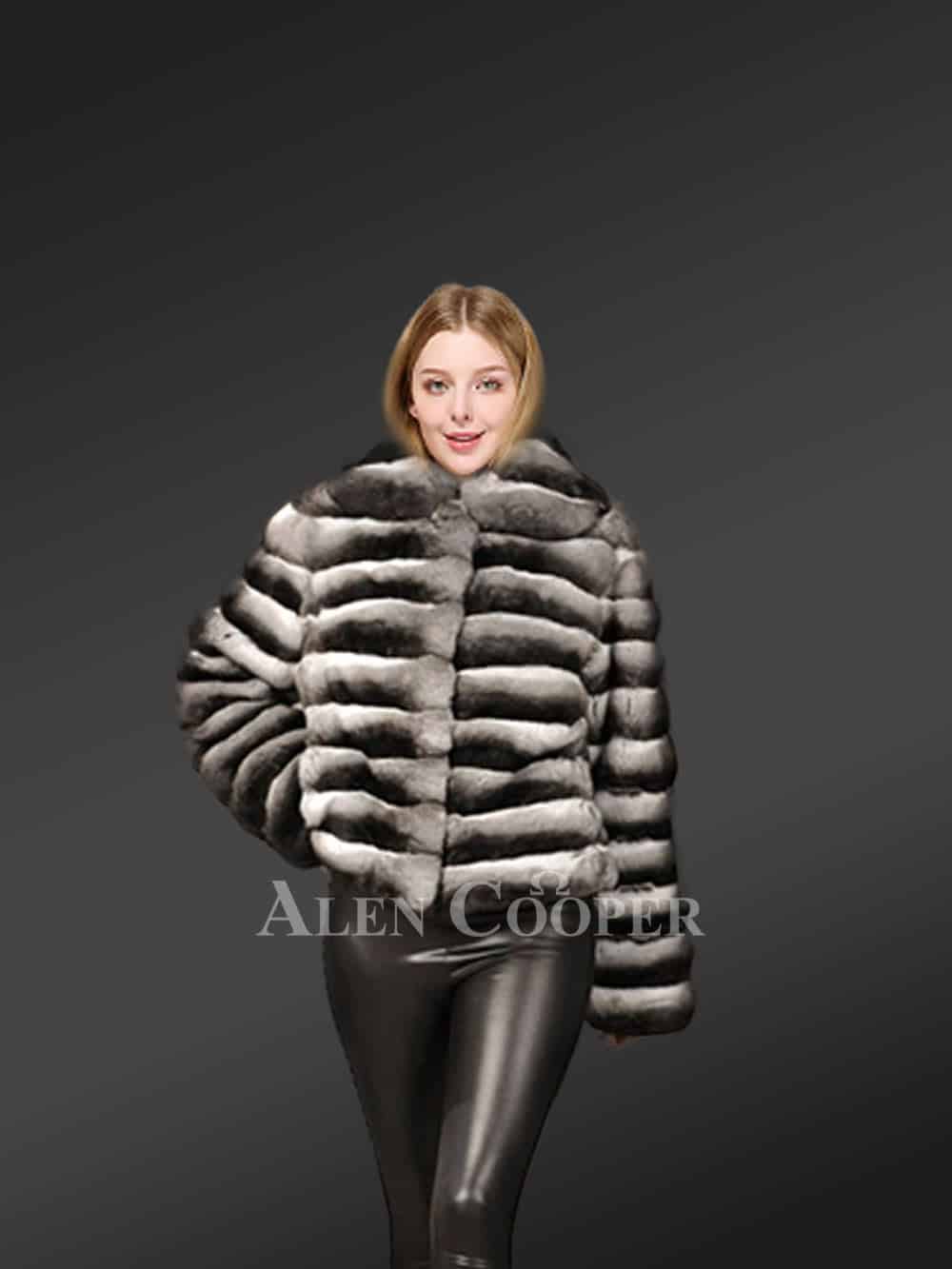 Real and Authentic Chinchilla Fur Swing Coat