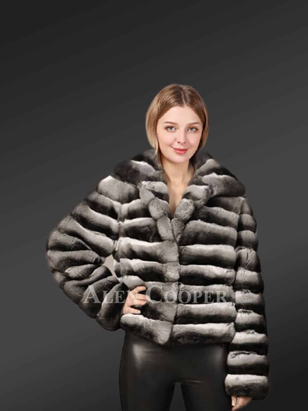 Real and Authentic Chinchilla Fur Swing Coat