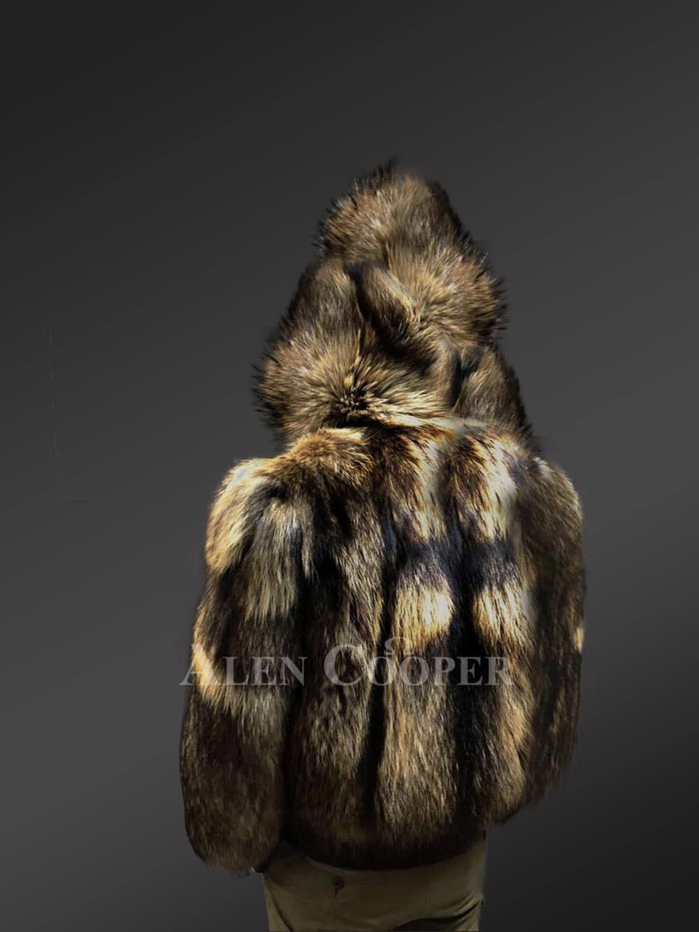 Real raccoon fur sable winter vest for women