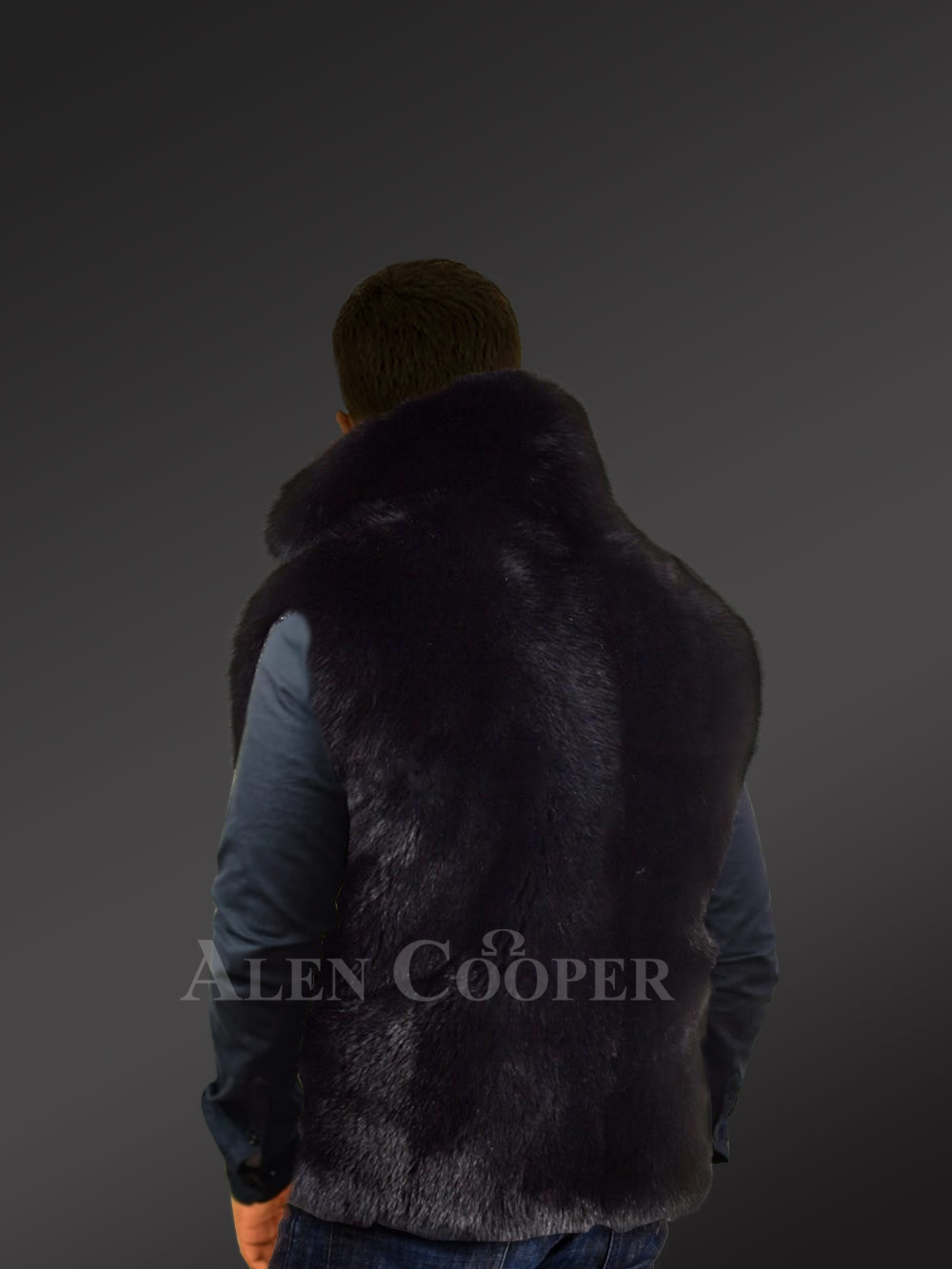 Original Fur vests in black for bold and stylish men
