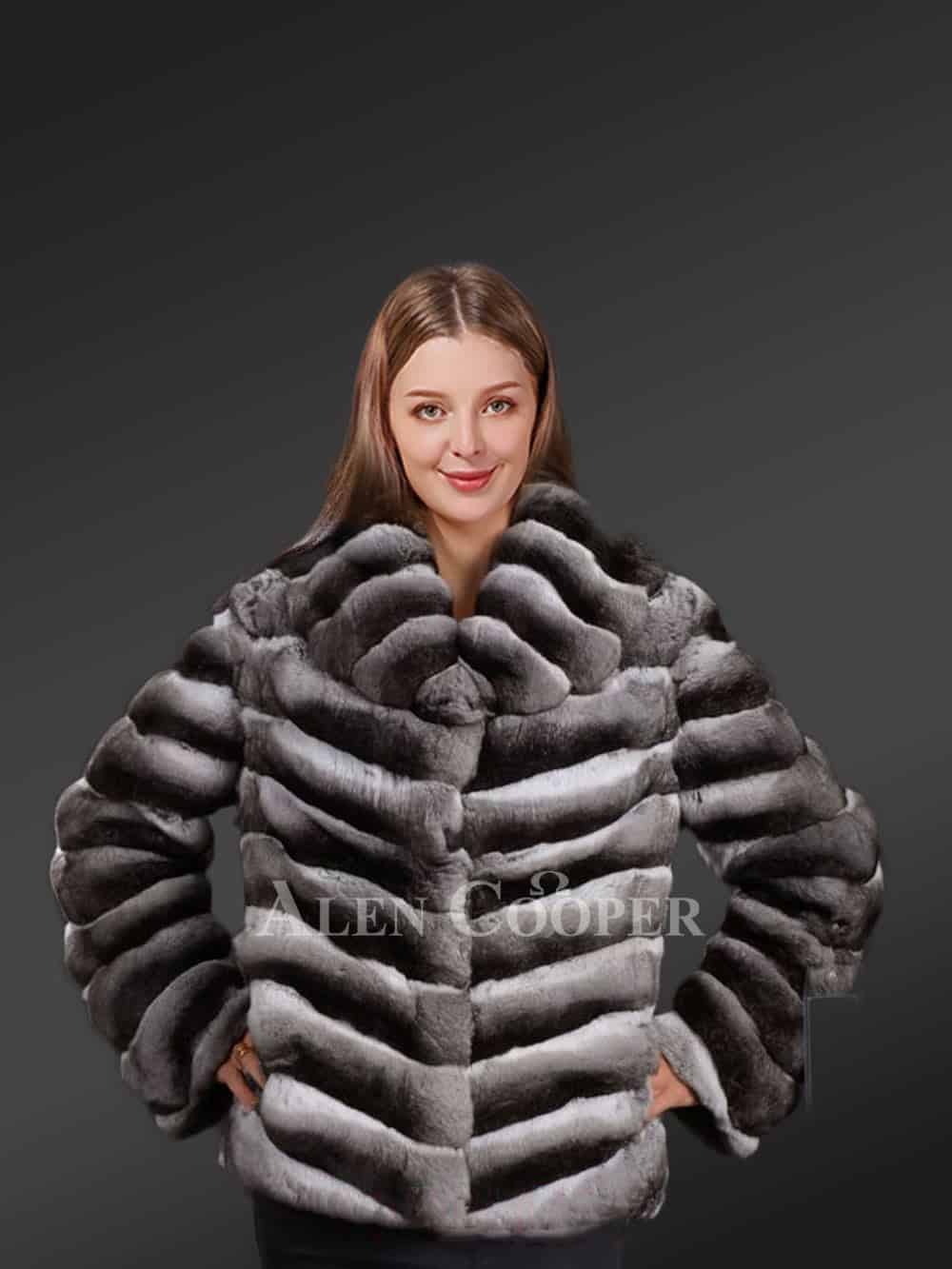 Chinchilla coat for women