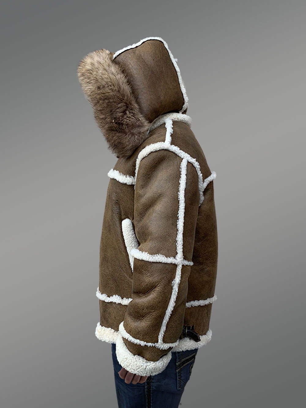 Shearling Bomber Jacket for Men