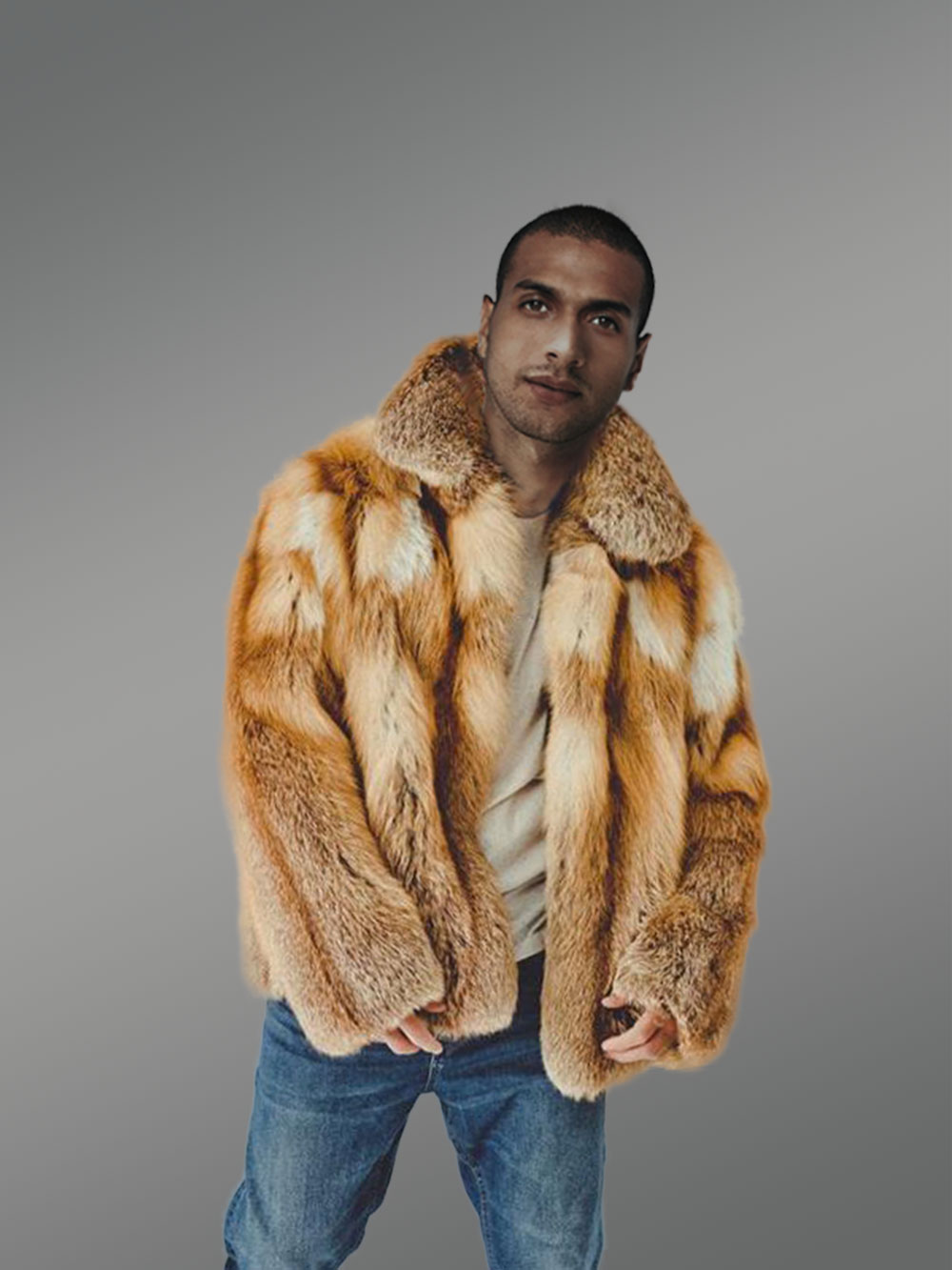 Fox Fur Jacket for Men