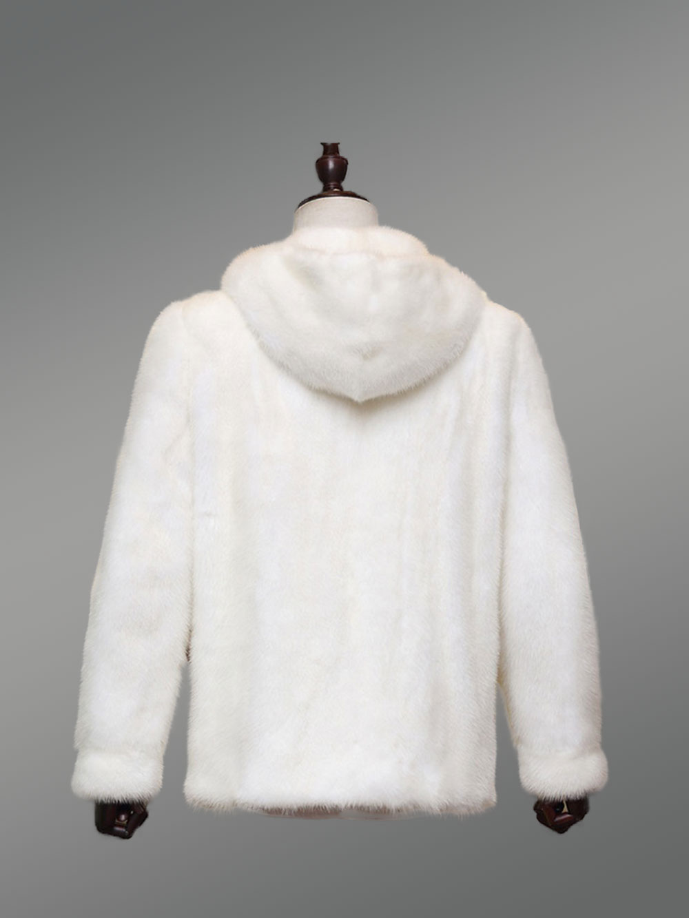 White Full Skin Mink Fur Jacket For Men
