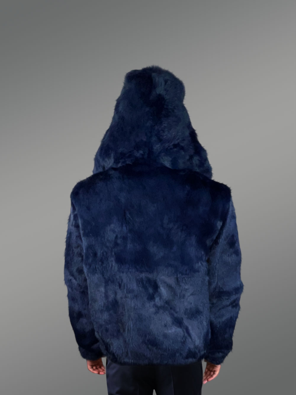 Authentic fur coats in Navy blue for tasteful and stylish men