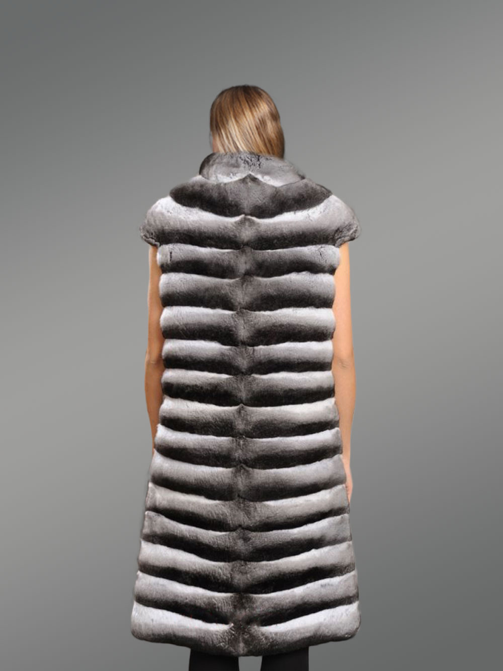 Pure Chinchilla fur vest for Women