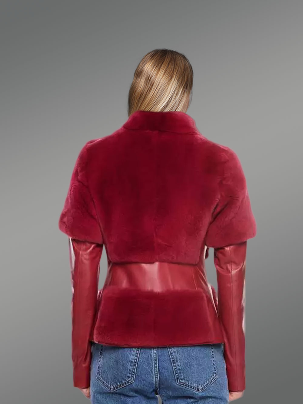Red Mink Fur Jacket For Passionate Women