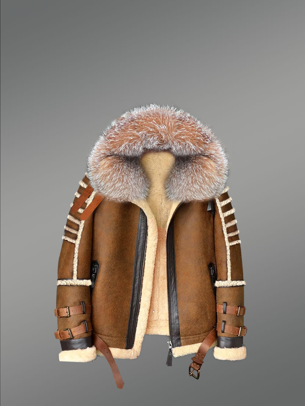 Genuine Shearling Jackets in Grey for Tasteful Men