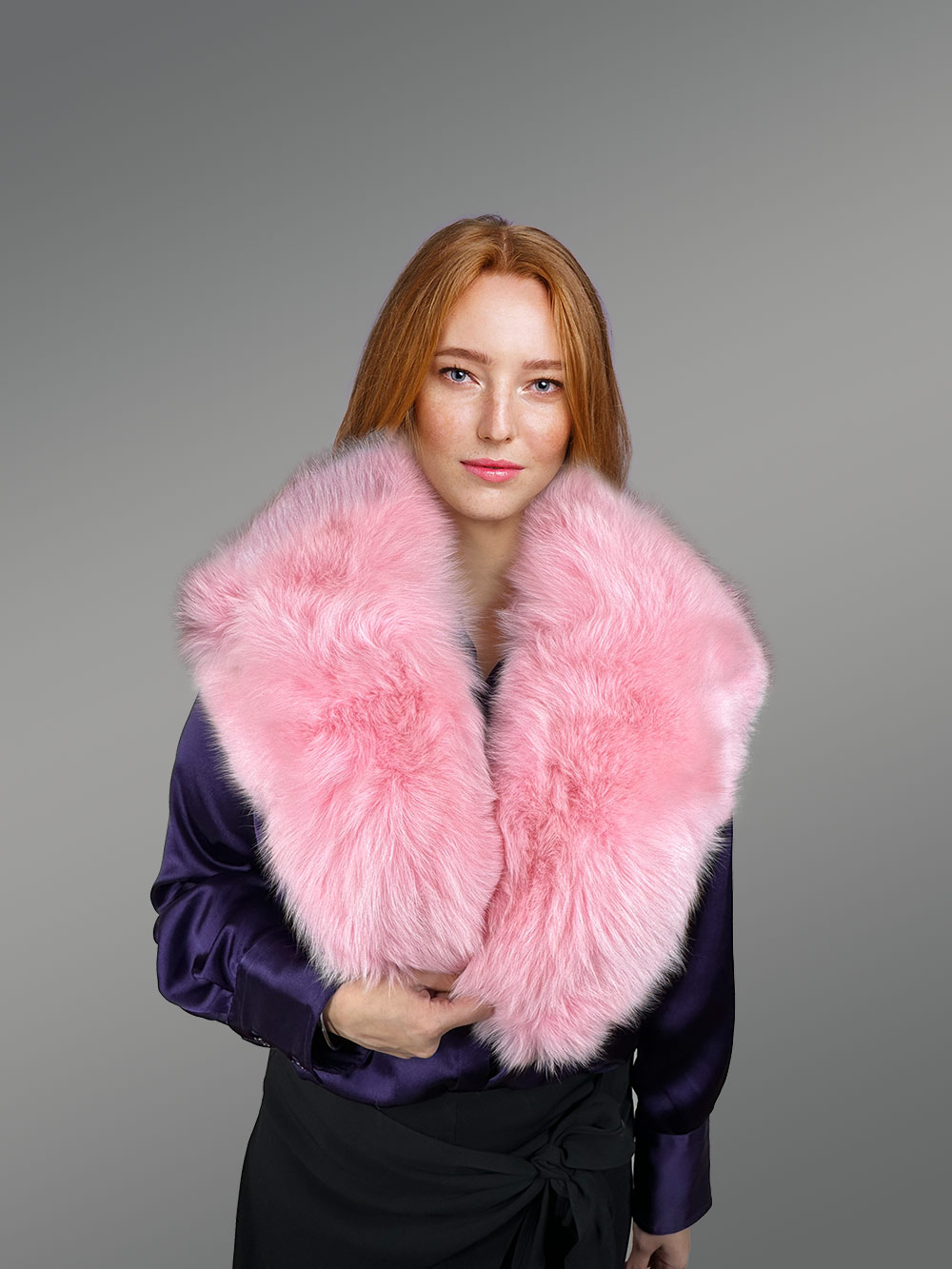 Furry Collar Scarf For Womens