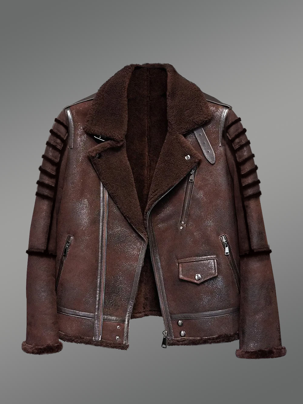 Premium Sheepskin Shearling in Brown