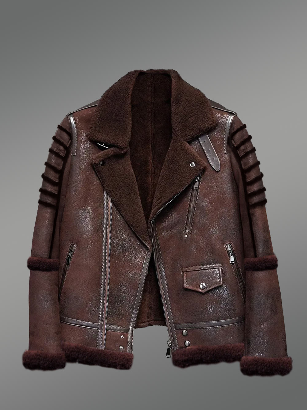 Premium Sheepskin Shearling in Brown