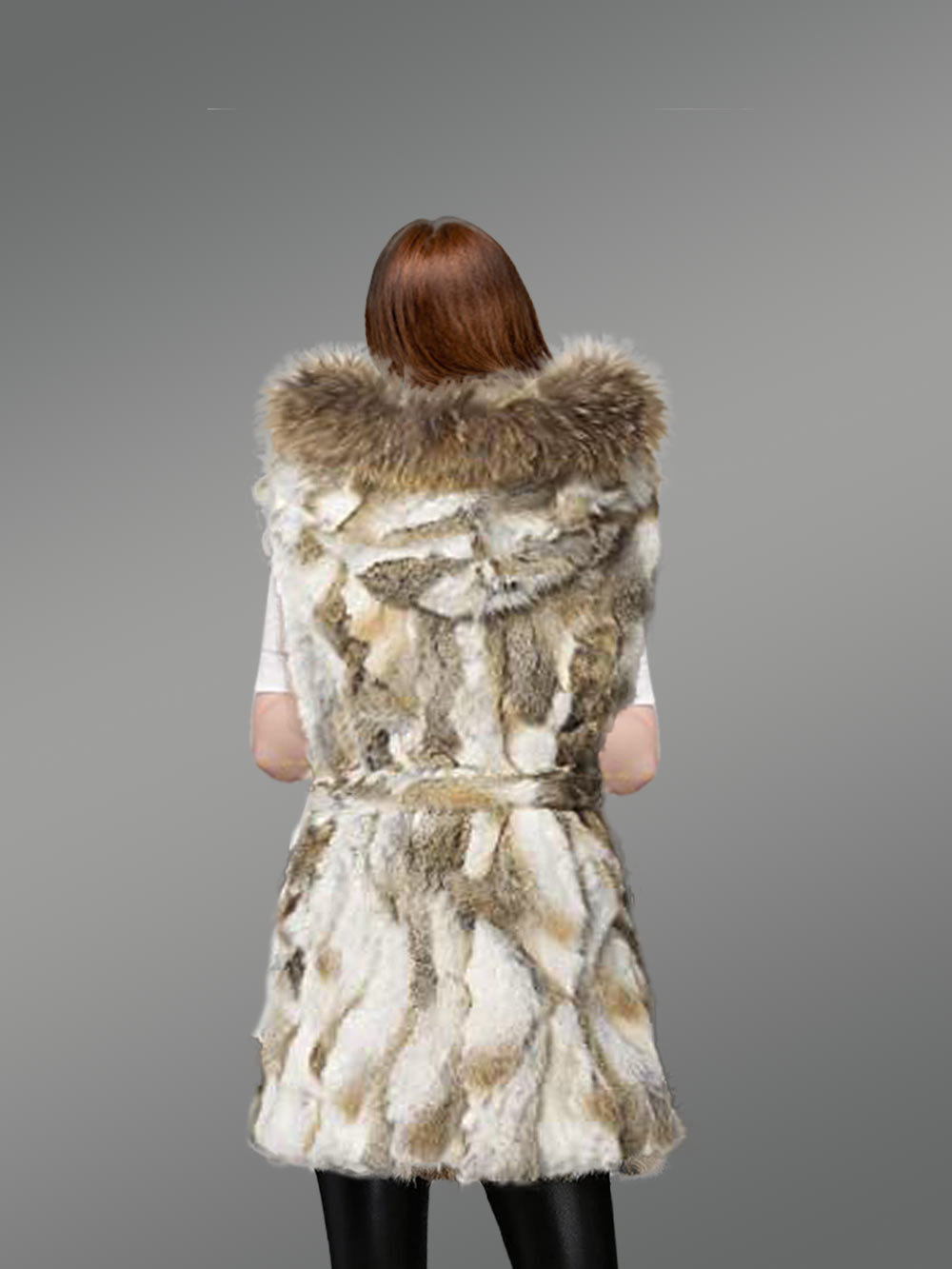 Natural Rabbit Fur Vest for Women