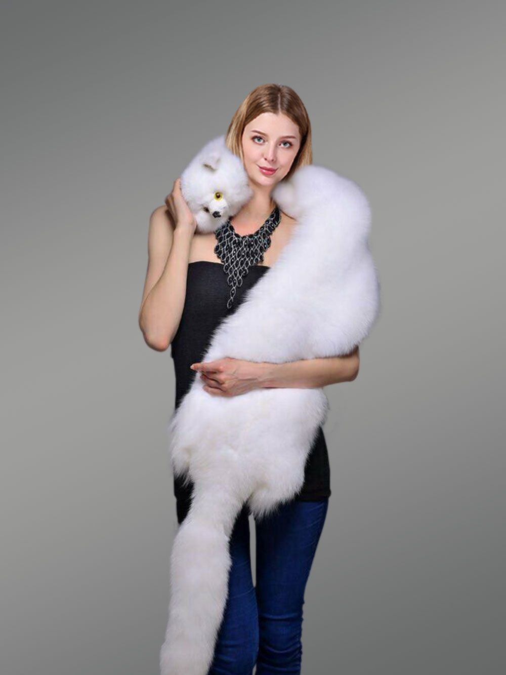 Arctic Fox Fur Scarf