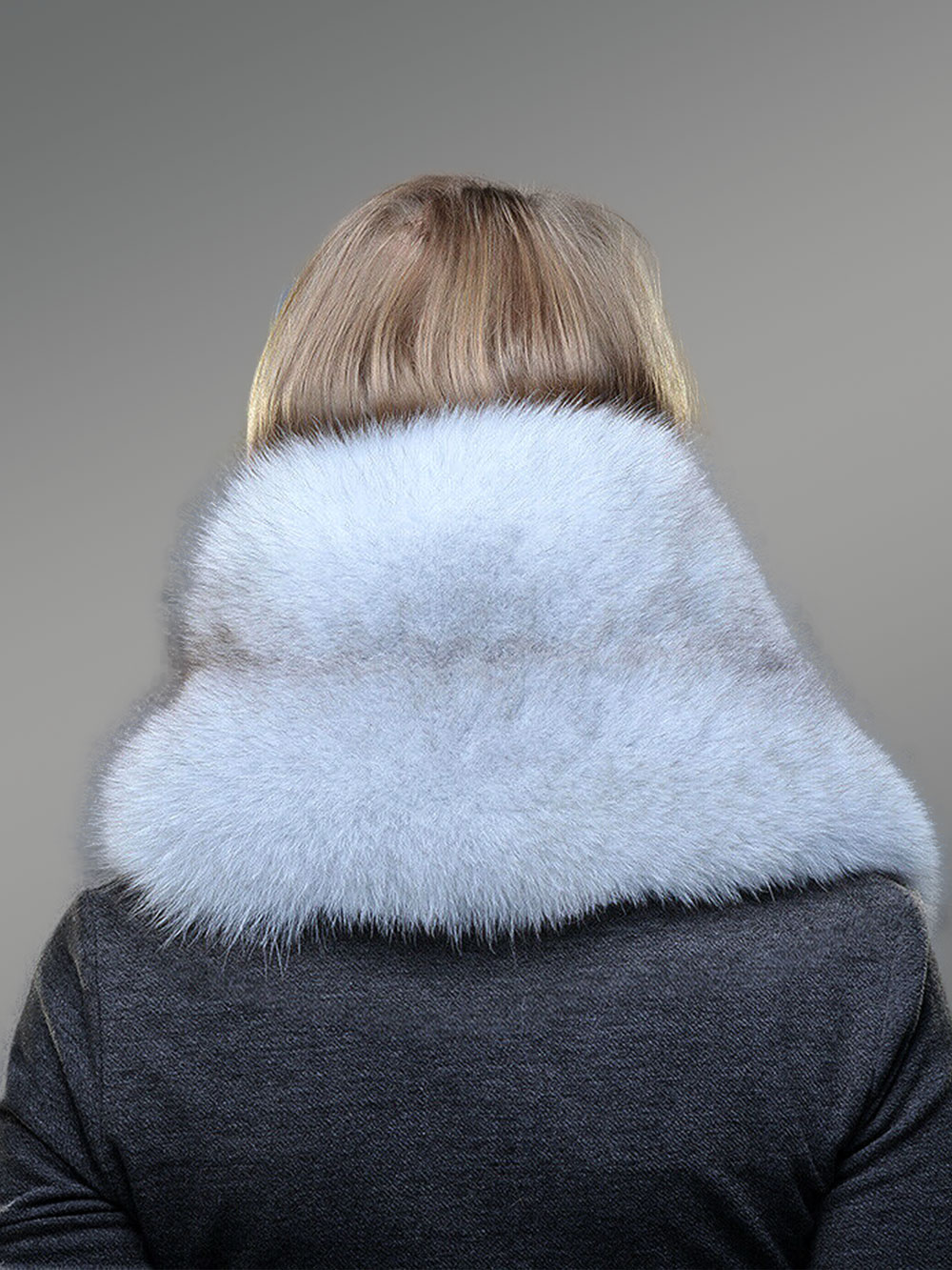 Fox Fur Scarf with fox face lookalike for Women