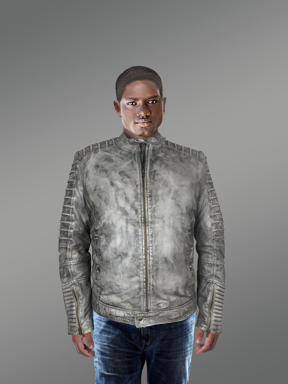 Motorcycle Leather Jacket with Ultra Safety Traits