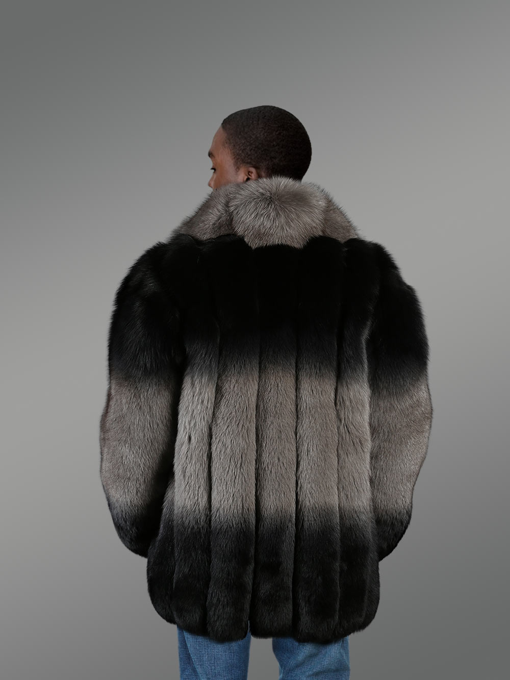 Dual Tone Fox Fur Coat
