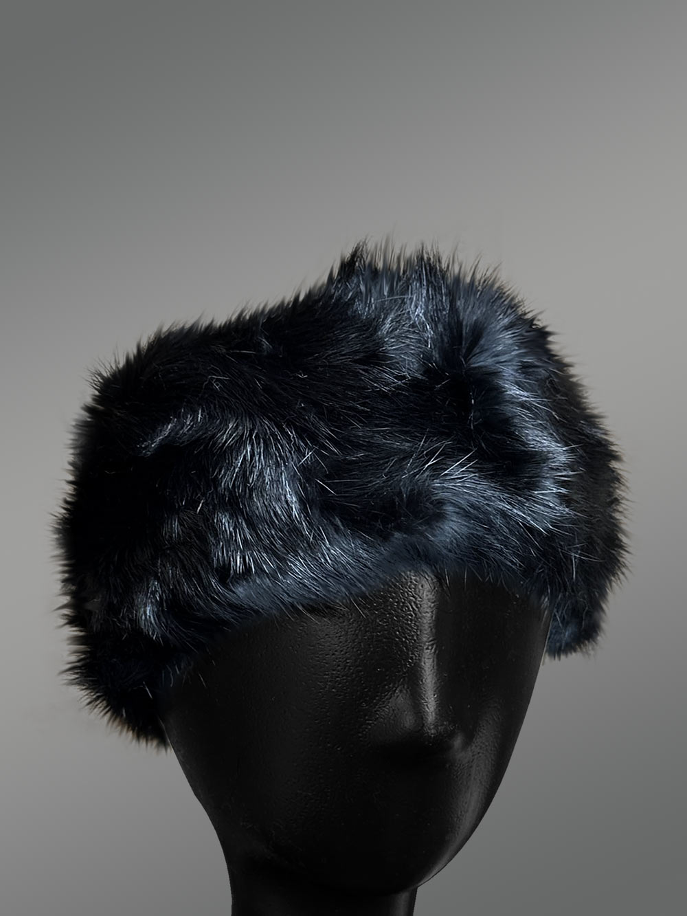 Womens Black Mink Headband